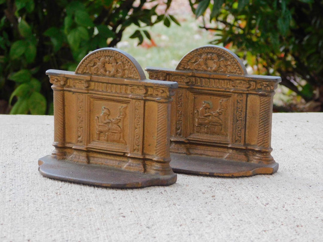 Vintage Set of Hubley Cast Iron Betsy Ross Bookends - Bronzed - Book ...