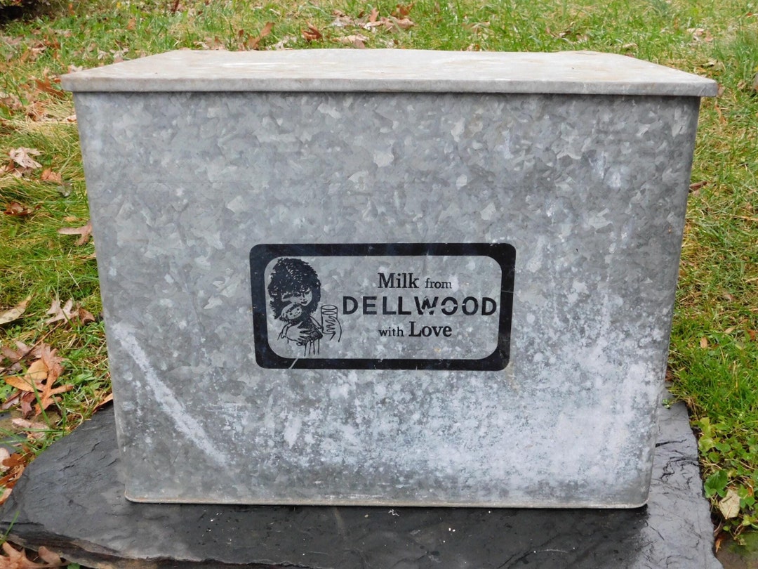 Vintage Milk Box - Dellwood Farms Milk Box - Milk From Delwood With ...
