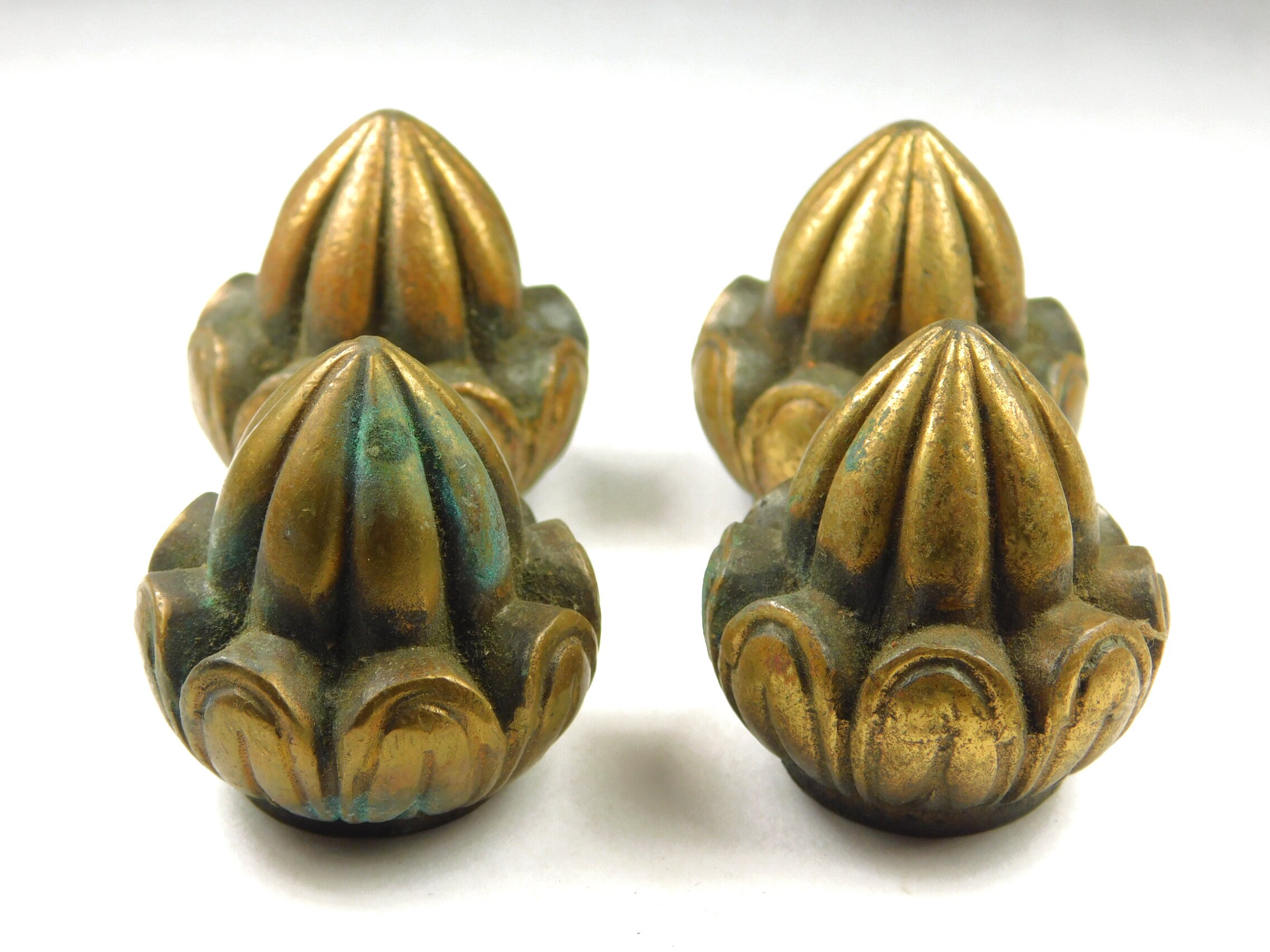 Set of Two Vintage Brass Finials Lamp Finials Vintage Lamp Decor ...