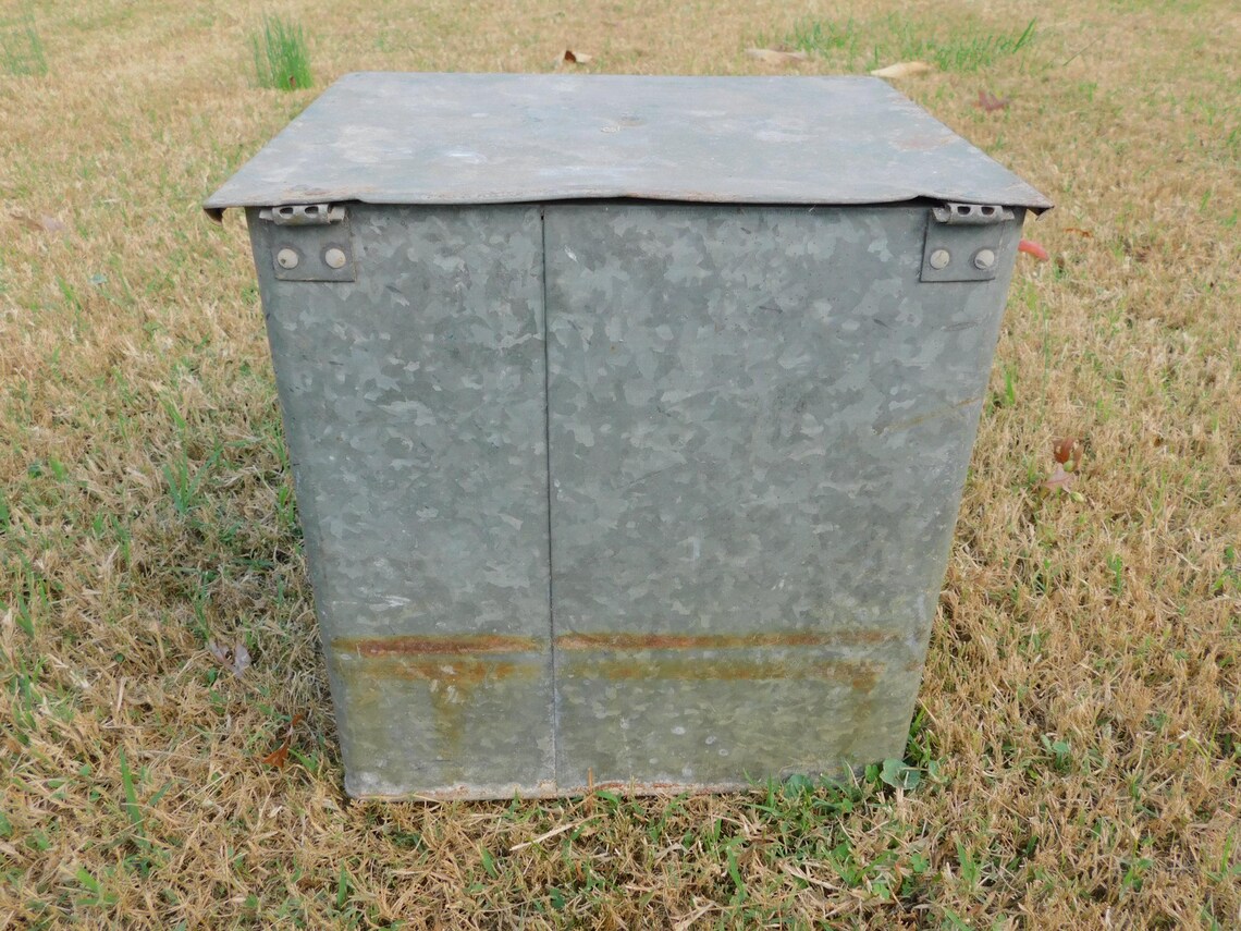 Vintage Milk Box Milk From Delwood With Love Galvanized Metal Vintage ...