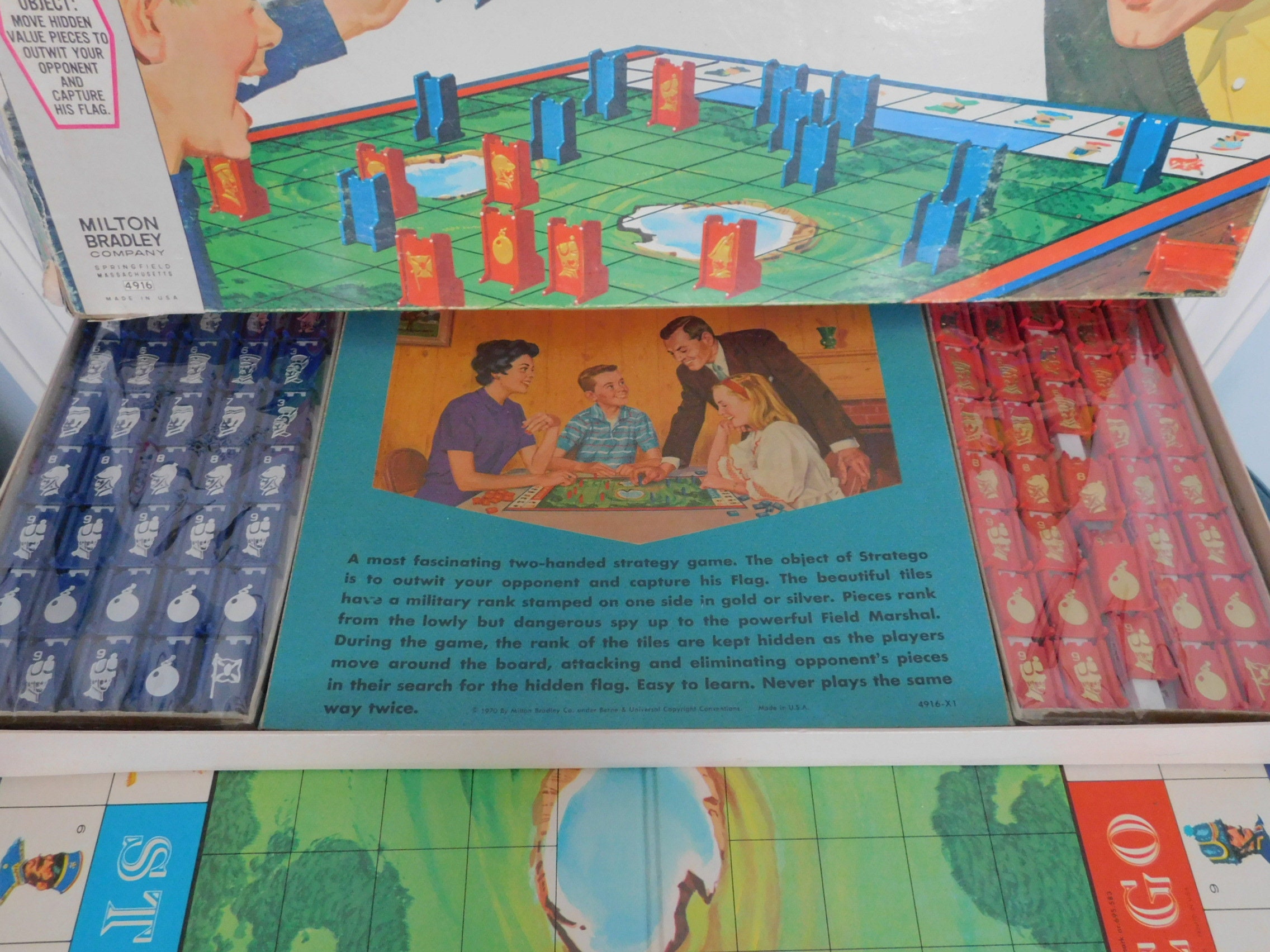Vintage Milton Bradley Stratego Board Game - Children's Games - 1960s ...
