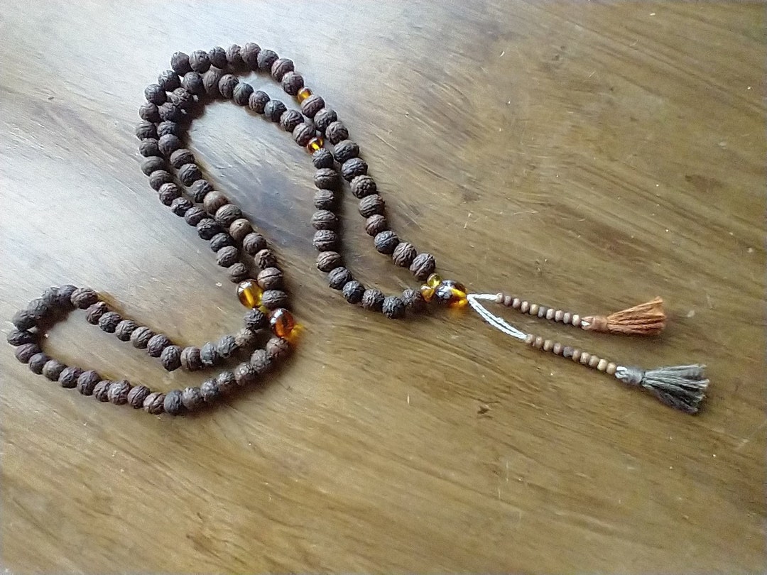 Rudraksha, Amber 99x6mm Tasbih, Tasbeh, Misbaha, Tespih, Subhah ...