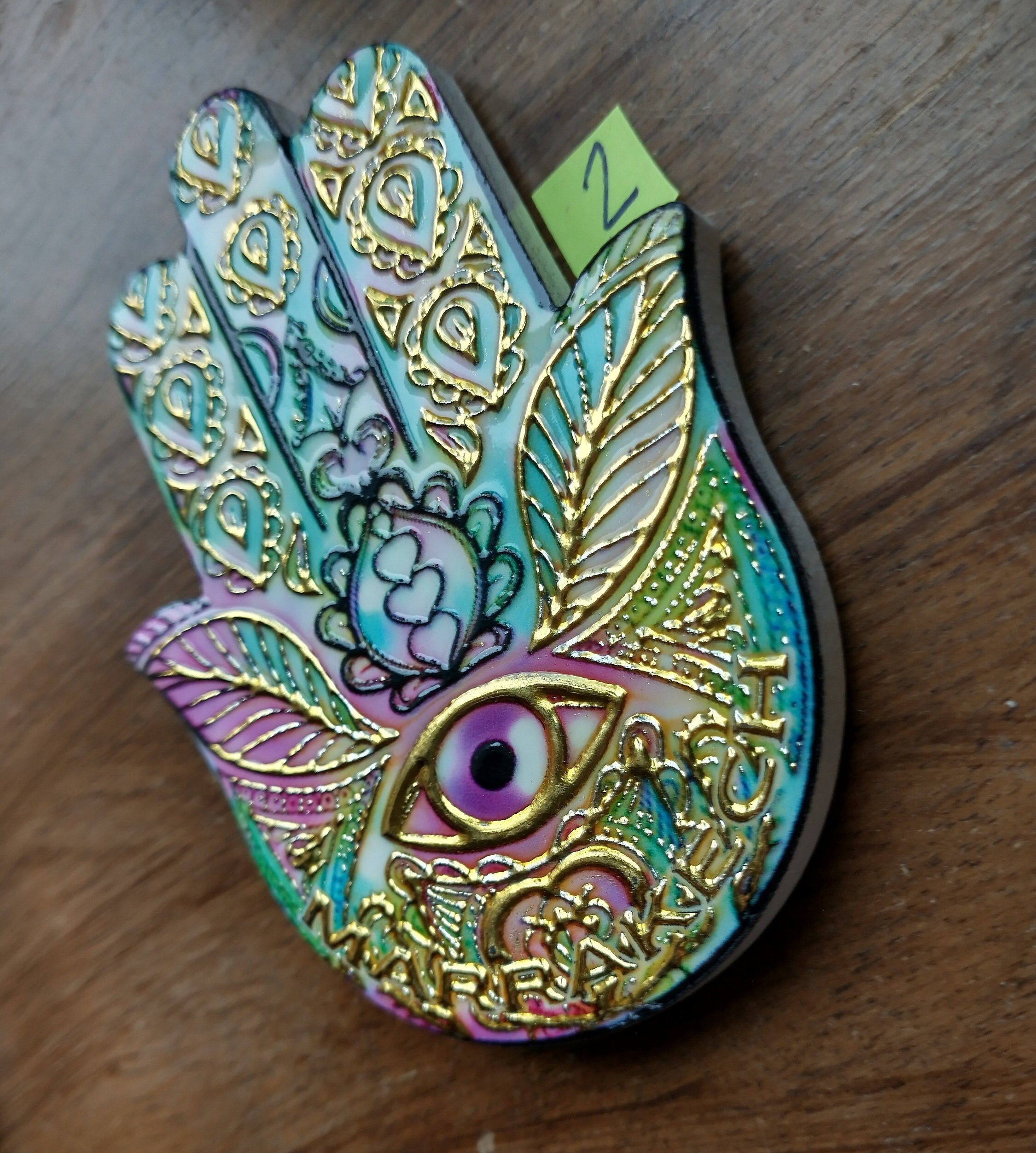 Fatima's Hand,, 'hamsa' Design,, Ceramic Tiles From Morocco. - Etsy