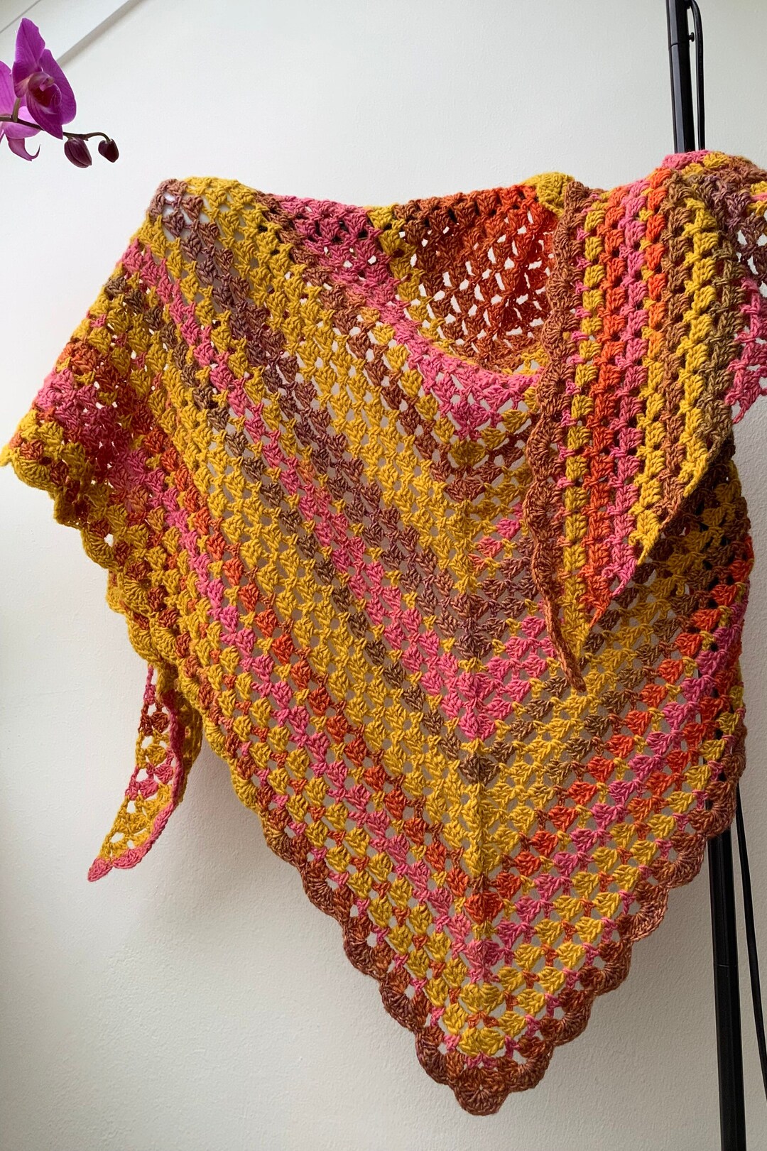 Wool Crocheted Shawl Lacy Crochet Shawl Crochet Scarf Wrap Knit Shawl ...