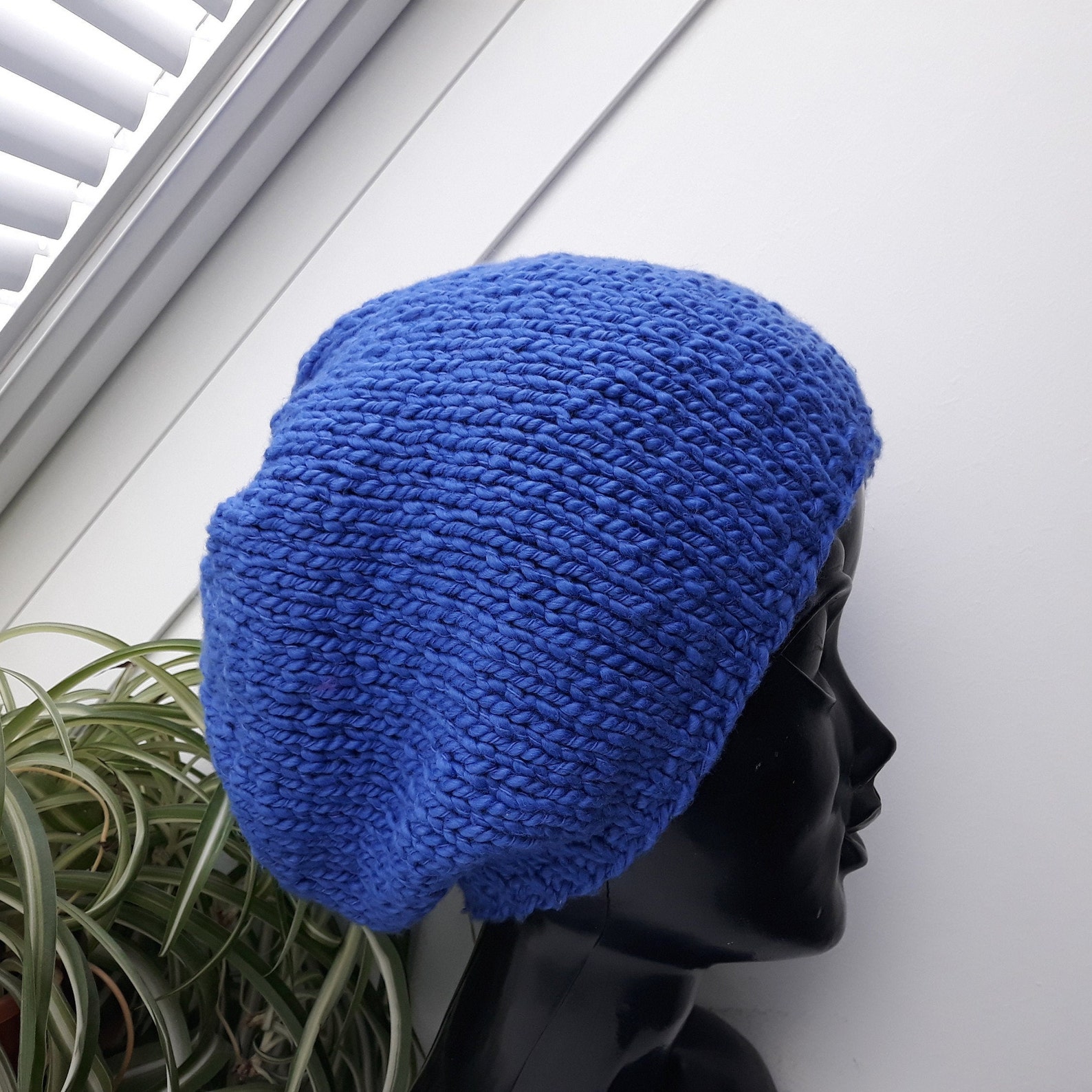 Blue Cotton Knit Hats Women Knitted Hats for Women Purple - Etsy