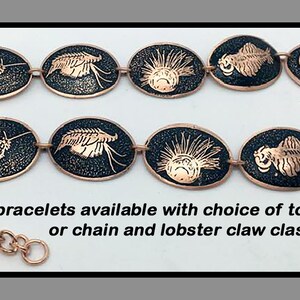 Burgess Shale Fauna Etched in Copper Link Bracelet - Choice of Three - Etsy