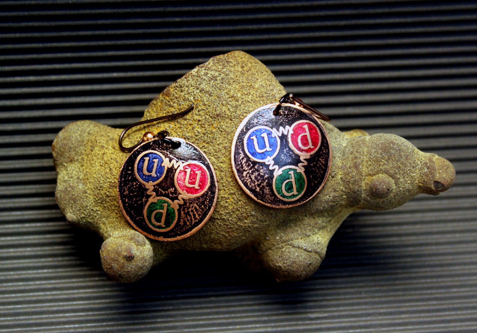 Quarks in Neutron and Proton Quantum Physics Design Earrings - Etsy