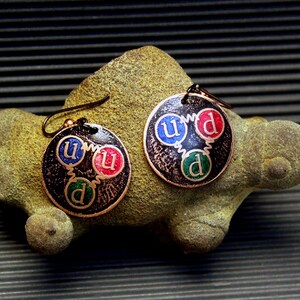 Quarks in Neutron and Proton Quantum Physics Design Earrings - Etsy