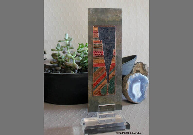 Etched and Colored Copper on Slate Geologic Cross Section of - Etsy