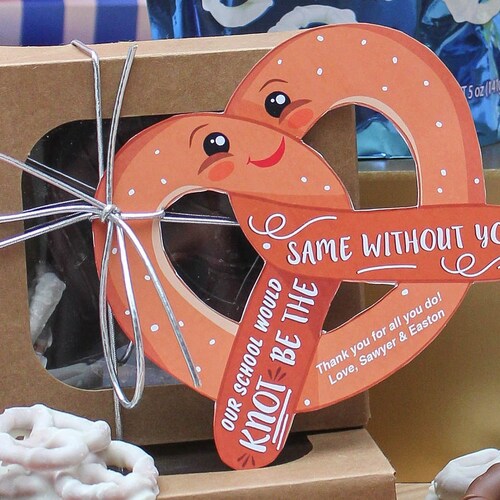 Pretzel Teacher Appreciation Printable Gift for Staff Thank - Etsy