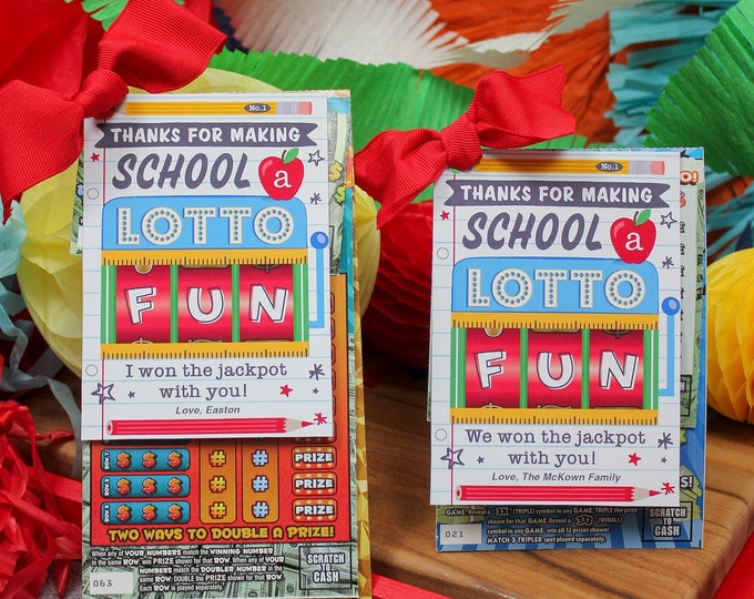 Lottery Ticket Teacher Gift Printable, Scratch off Lottery Ticket Gift ... Lottery Ticket Teacher Gift Printable, Scratch off Lottery Ticket Gift ...