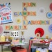 Game Night Party - Letter Tile Backdrop, Birthday Party, Family Game ...