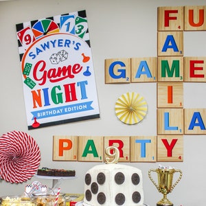 Game Night Party - Printable Poster, Birthday Party Decorations, Family ...