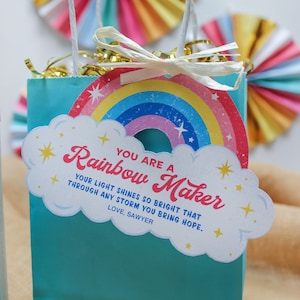 Rainbow Maker Teacher Appreciation Rainbow Gift Tag, Teacher Gift ...