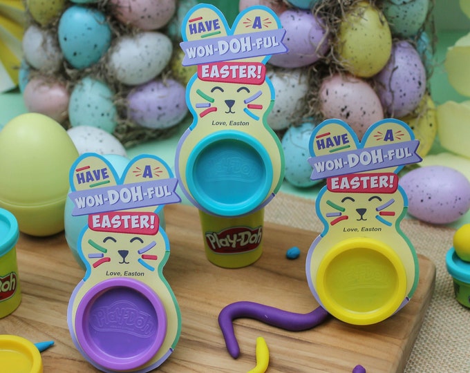 Play Dough Easter Gift, Easter Gift Printable, Easter Gift for Kids ...