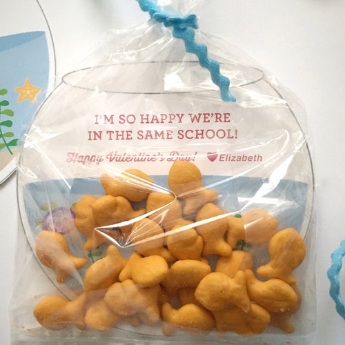 School of Fish Valentine Goldfish Swedish Fish Personalized | Etsy