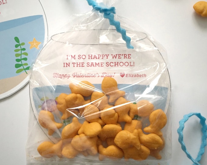 School of Fish Valentine, Goldfish, Swedish Fish, Personalized ...