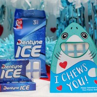 Valentine Bubble Gum Gift Tags, I Chews You Gum Candy Valentine Tag ...