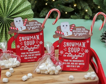 INSTANT DOWNLOAD Snowman Soup Tag Printable Christmas - Etsy Canada