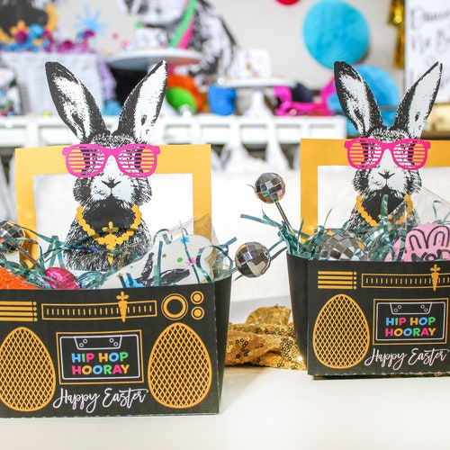 Hip Hop Easter Basket Printable Hip Hop Bunny Easter - Etsy