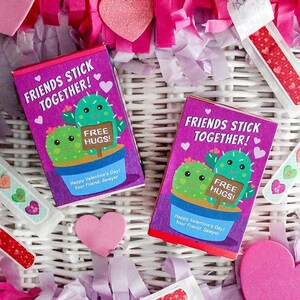 Cactus Kids Valentine Band-aid Box Printable Labels, Free Hugs, Cactus ...