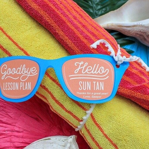 Goodbye Lesson Plan Hello Sun Tan Printable Gift Tag - Etsy