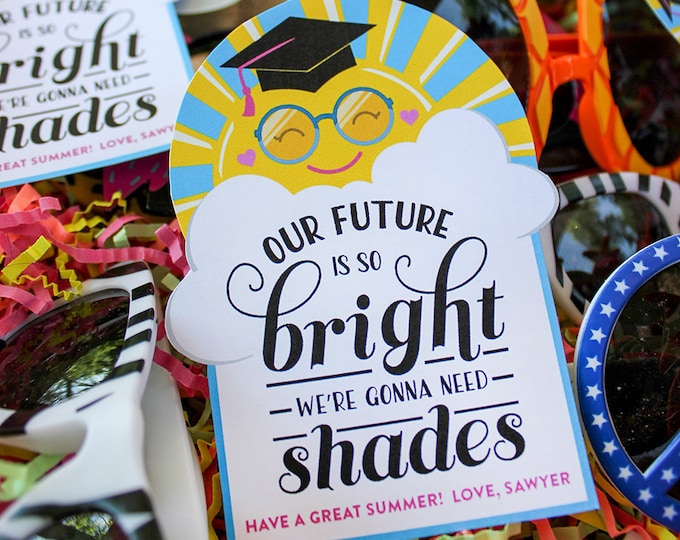 Future so Bright We're Gonna Need Shades Graduation Favor Tags INSTANT ...