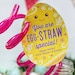 Crazy Straw Easter Gift Printable Tag, Easter Egg, Gift Tag, Party ...