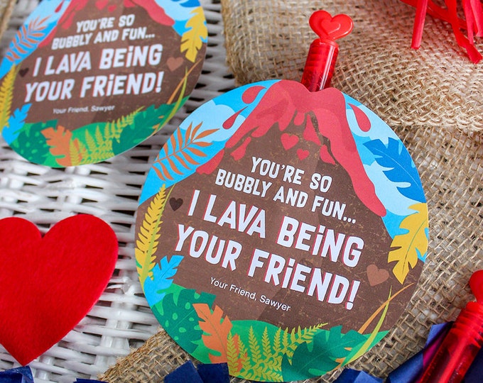 Volcano Bubble Blower Kids Valentine, Volcano Valentine, Lava Being ...