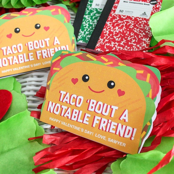 Taco Valentine Card - Etsy