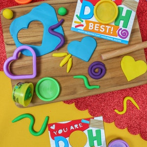 Play Dough Valentine Printable, Non-candy Valentine, Printable ...