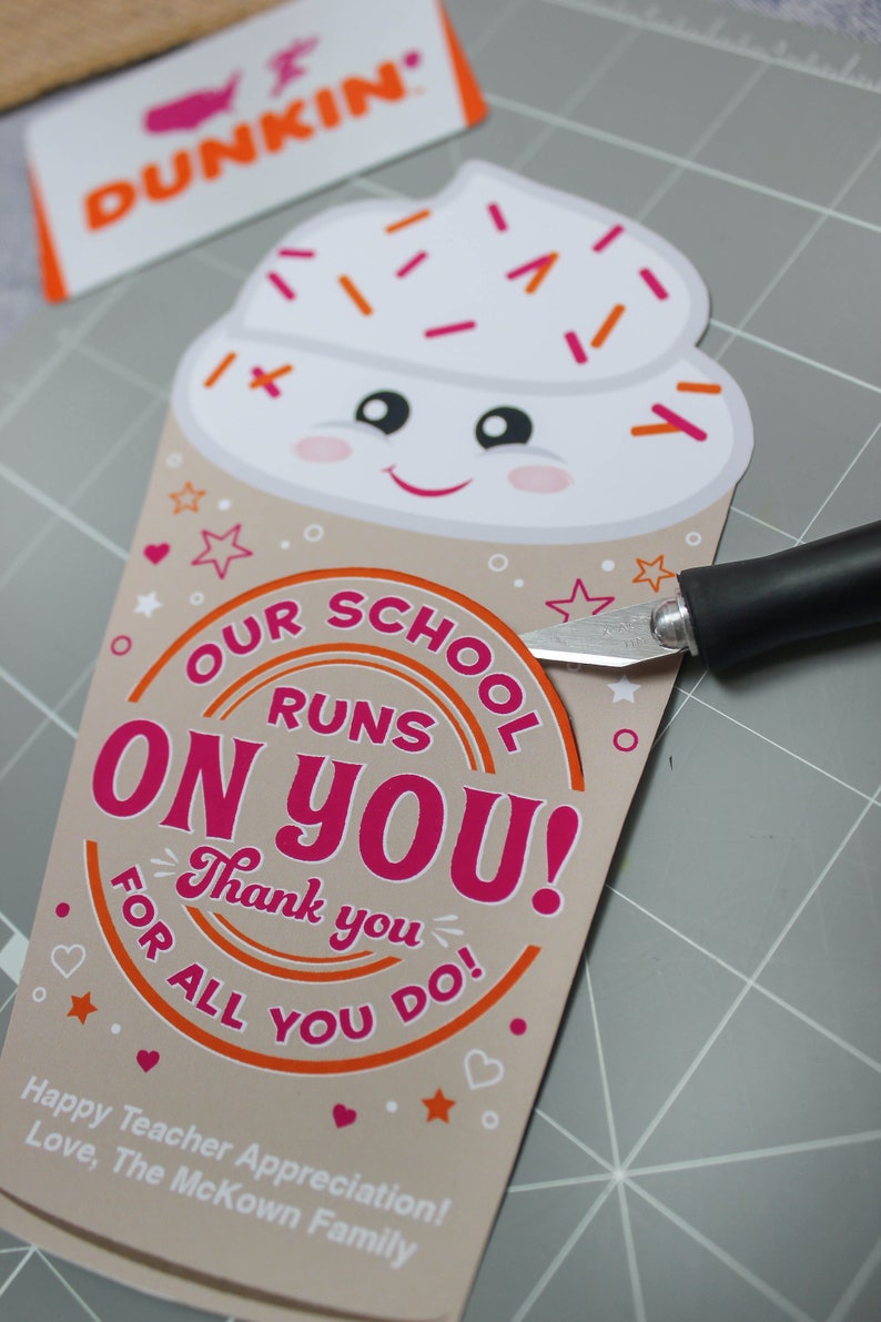 Coffee Thank You Teacher Gift Printable, Teacher Gift, Teacher ...