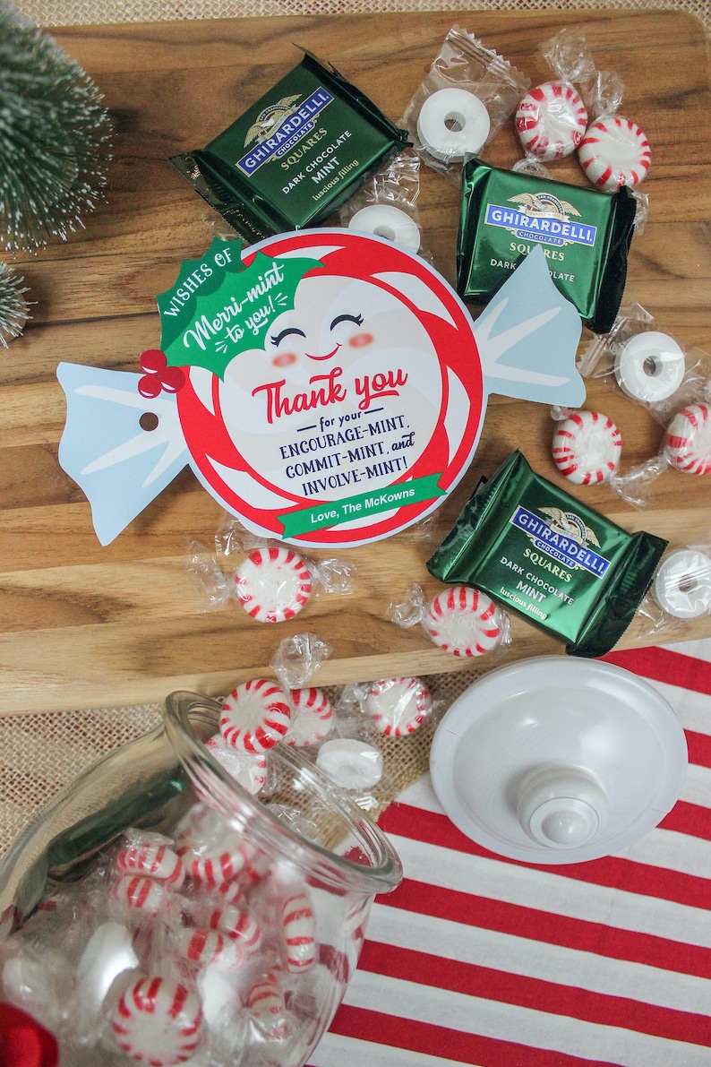Mint Christmas Gift Tag, Teacher Gift Tag, Teacher Appreciation ...