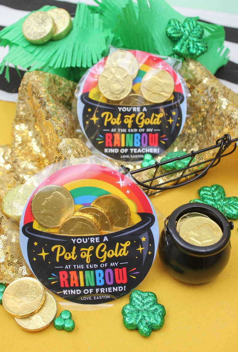 Pot of Gold Treat Bag, St. Patrick's Day Treat Bag, St. Patrick's Day ...