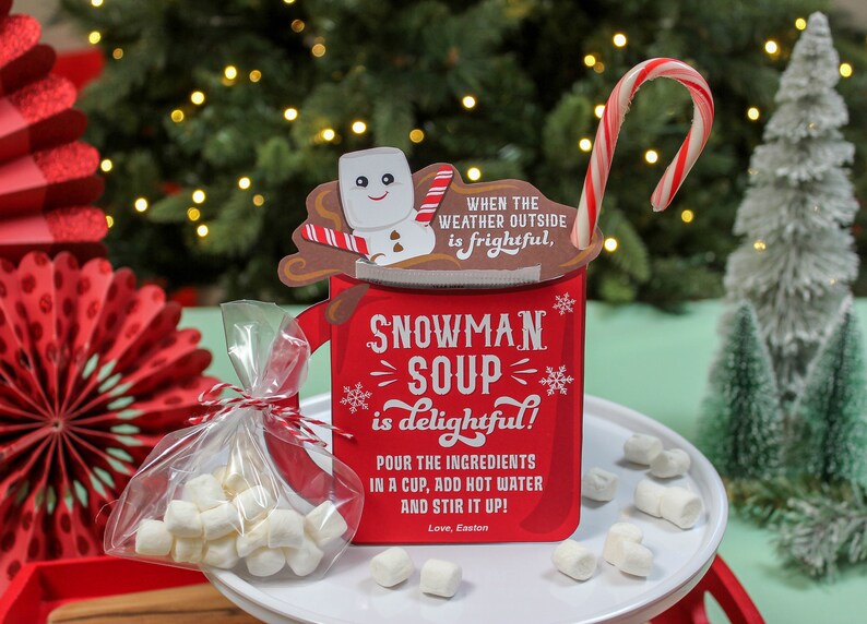 Snowman Soup, Hot Cocoa Printable, Hot Chocolate Christmas Gift, School ...