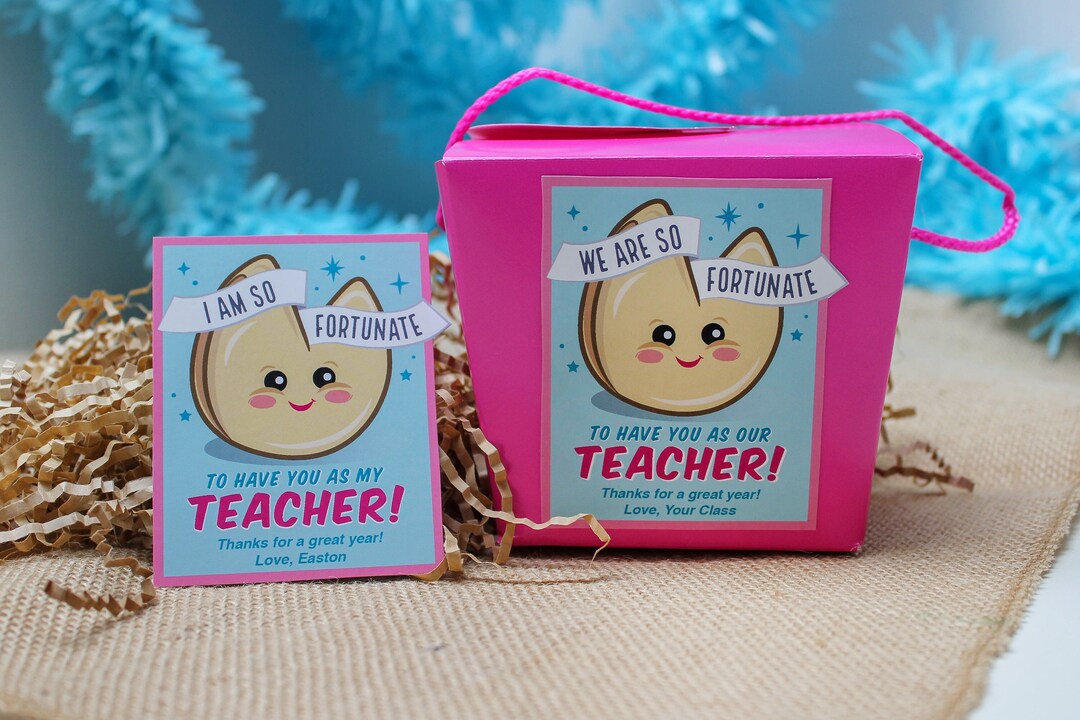 Fortune Cookie Teacher Gift Tag, Fortunate Gift Tag, Teacher Classroom ...