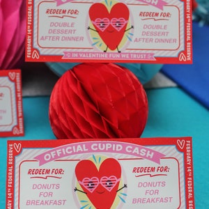 Valentine's Day Play Money Printables, Valentines Day Coupons, Play ...