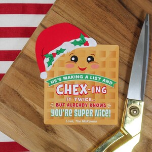 Christmas Snack Mix Printable Gift Tag, Snack Mix Label, Christmas Gift ...