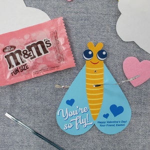 Bugs Kids Valentine, You're so Fly, Kids Valentine Printable, School ...