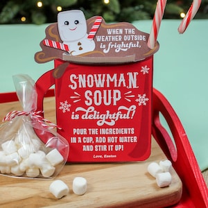 Snowman Soup, Hot Cocoa Printable, Hot Chocolate Christmas Gift, School ...