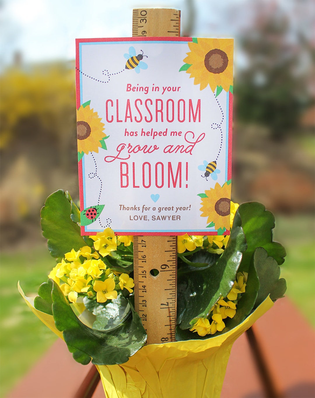 Bloom in Your Classroom Teacher Gift Tag Printable, Teacher ...