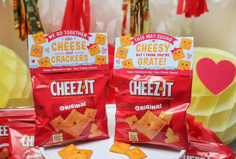 Cheese Cracker Valentine, Valentine Printable, Kids Valentines ...