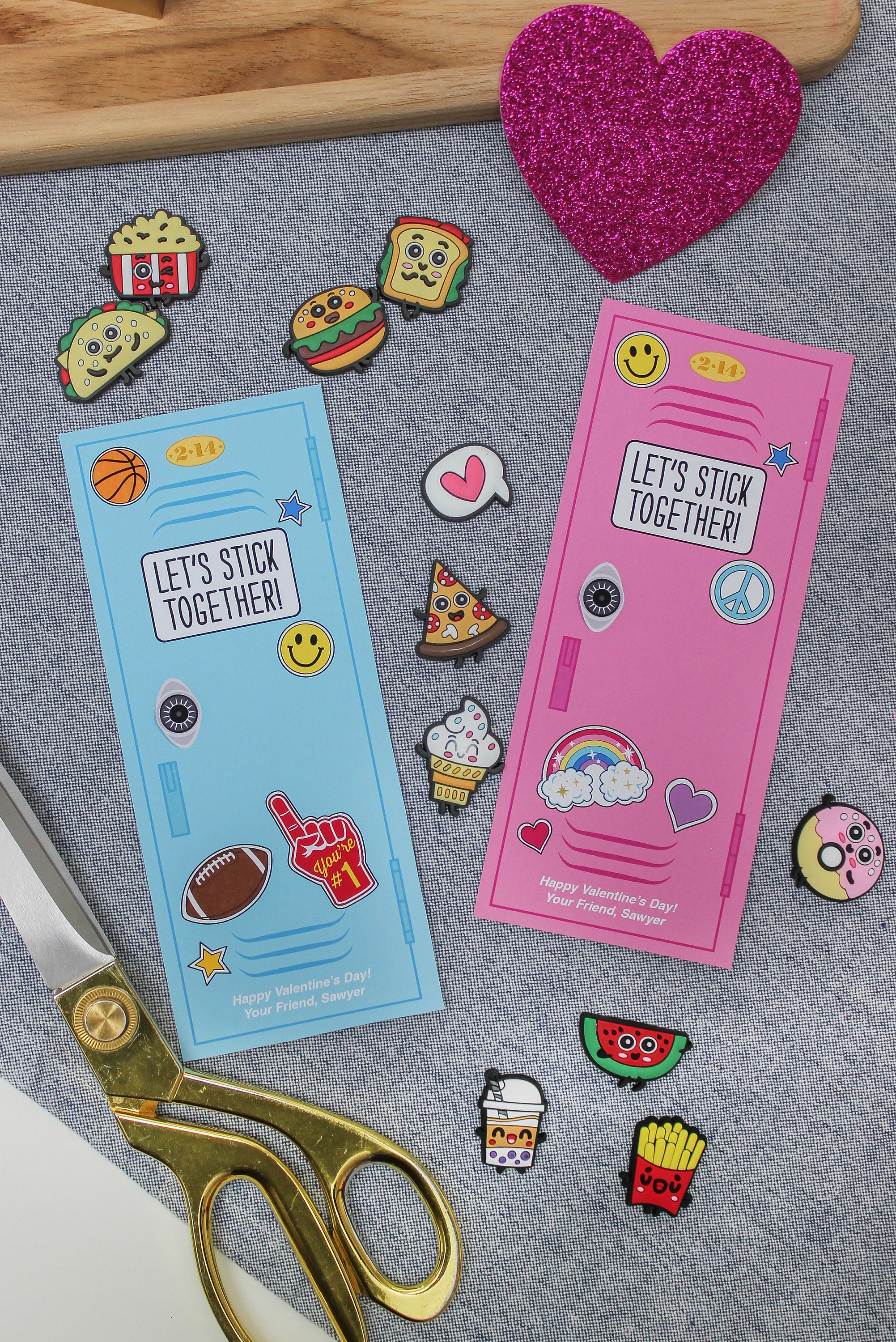 Editable School Locker Valentine Printable: Kids Classroom Valentines ...
