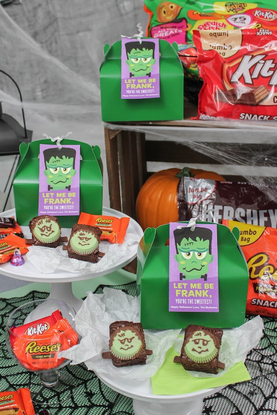 Let Me Be Frank - Frankenstein Halloween Printable Gift Tag - Halloween ...