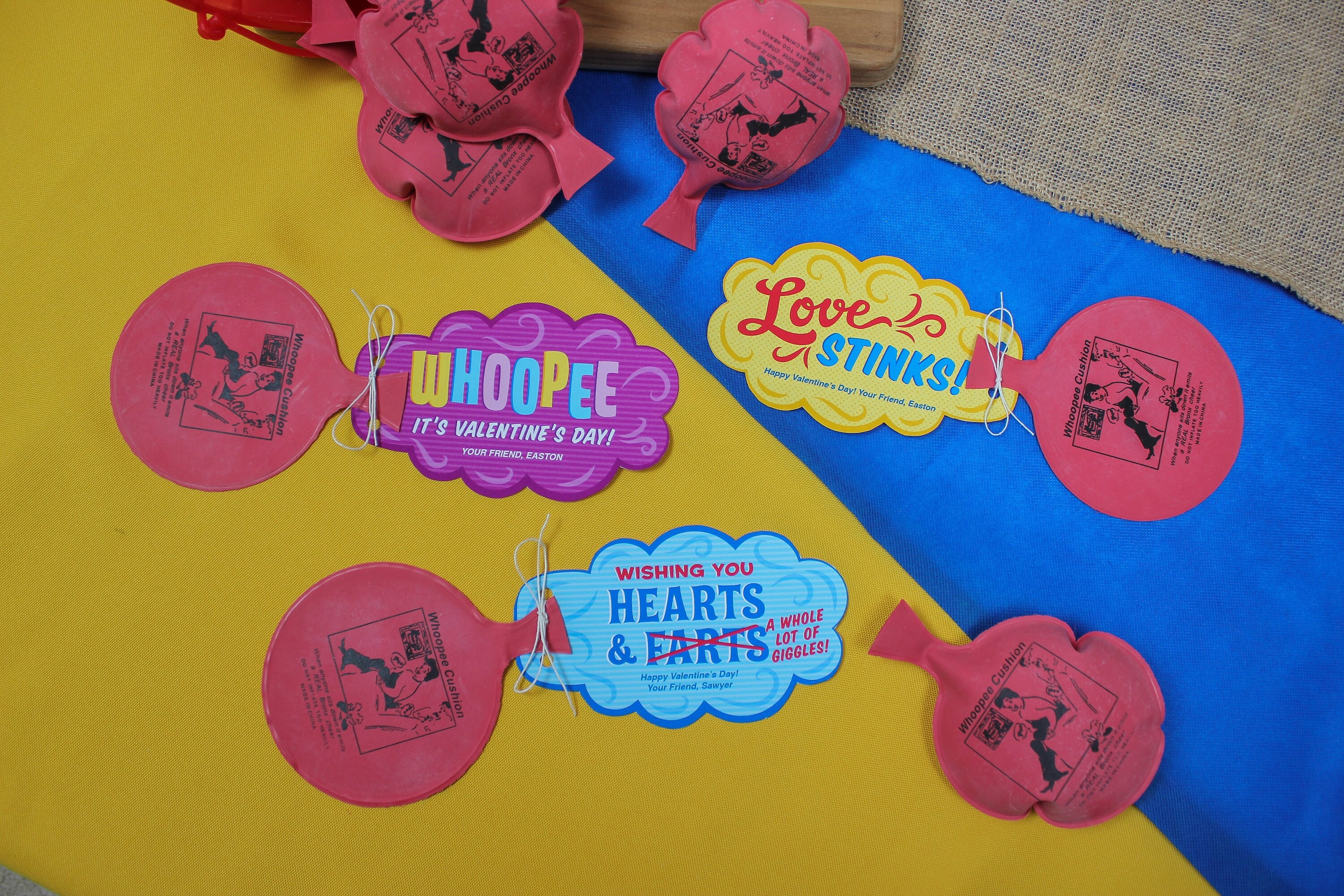 Whoopee Cushion Kids Valentine Printable - Kids Valentines, School ...