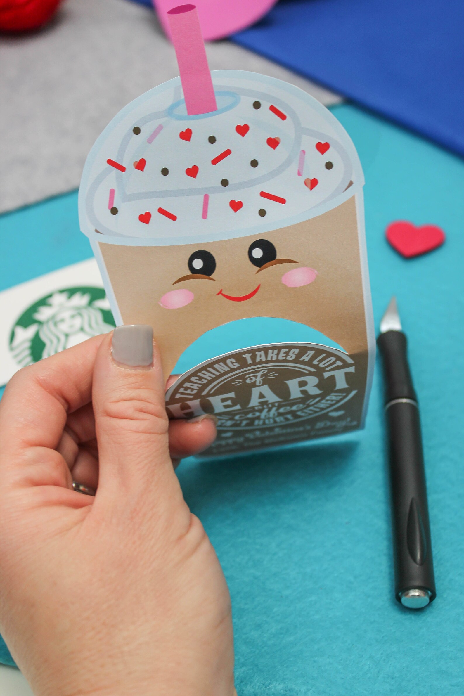 Teacher Coffee Valentine, Teacher Gift, Teacher Valentine, Gift Card ...