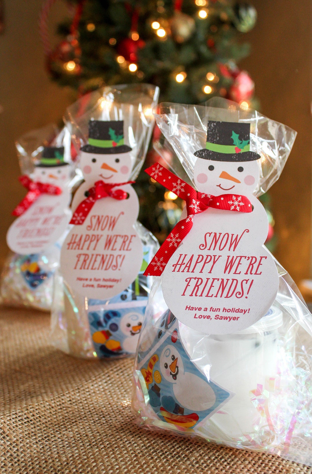 Snow Happy We're Friends Snowman Gift Tags, Holiday Gift Tags ...