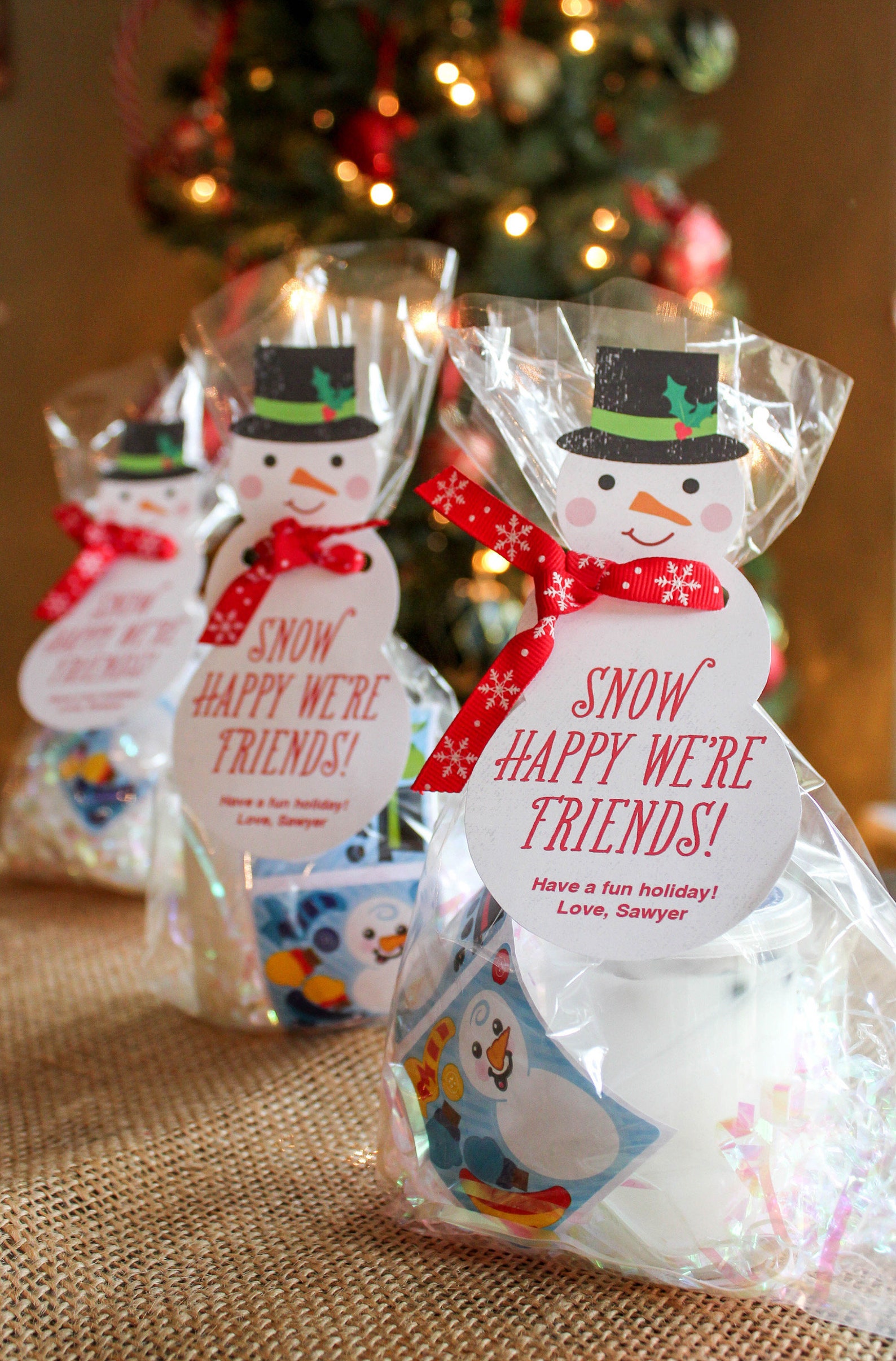 Snow Happy We're Friends Snowman Gift Tags Holiday Gift - Etsy