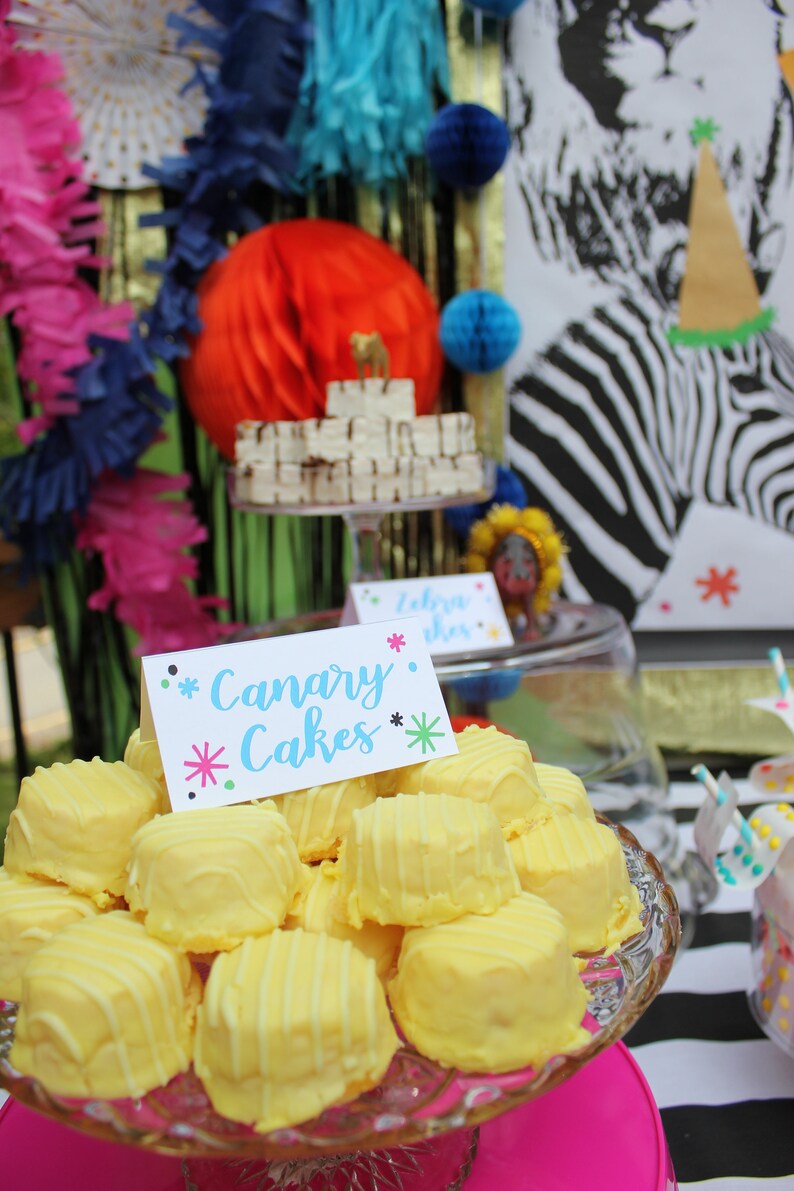 Party Animal Zoo Party - Food Signs, Bottle Labels, Table Signs ...