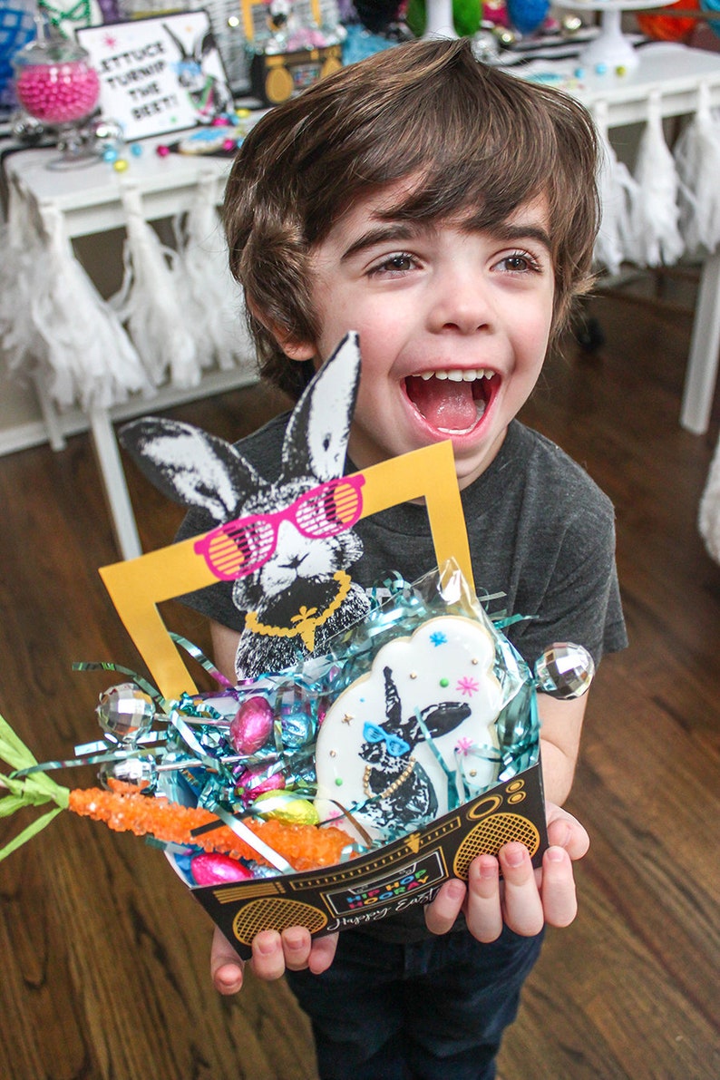 Hip Hop Hooray Easter Party Printables, Hip Hop Bunny, Easter, Boombox ...